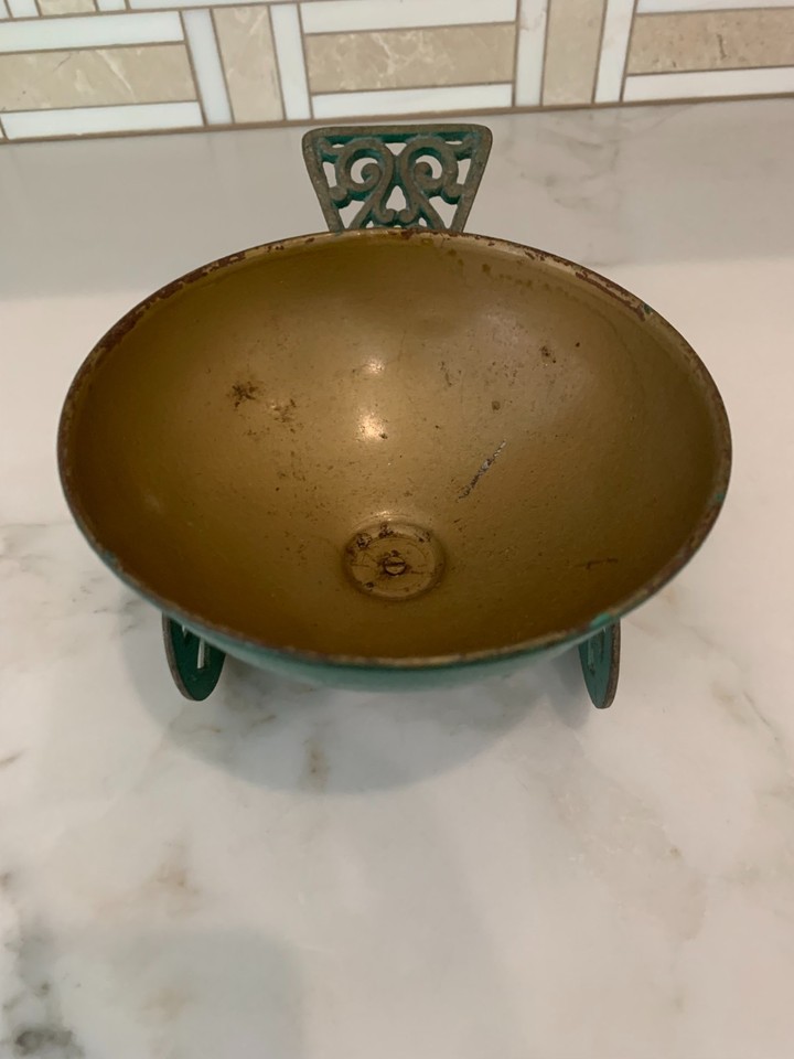Vintage Hein-Ami Blue Metallic Chariot Metal 6" Bowl 1950s Unique ...
