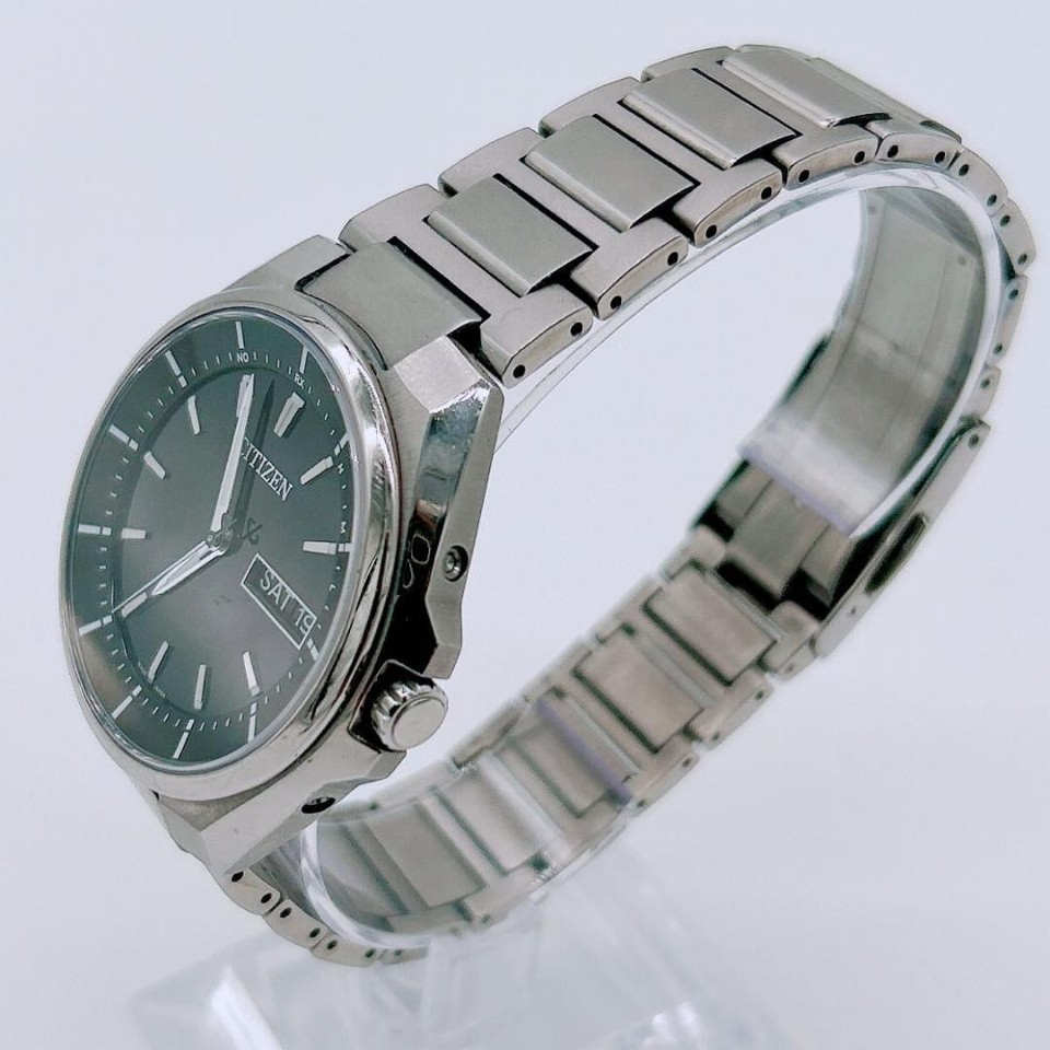 Citizen Eco-Drive Attesa H100 Titanium Solar Radio Control Men's Watch ...