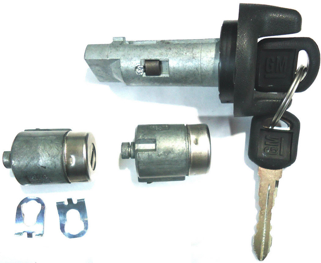 GMC Chevy Ignition Key Switch Cylinder & 2 (Pair) Door Lock Set 702672 ...