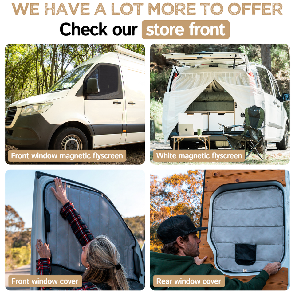 Magnetic Fly Screen for Standard Roof Camper Van Bug Mesh Mosquito Net ...