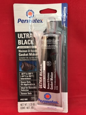 Permatex Ultra Black 82180 Max Oil Resistance RTV Silicone Gasket Maker ...