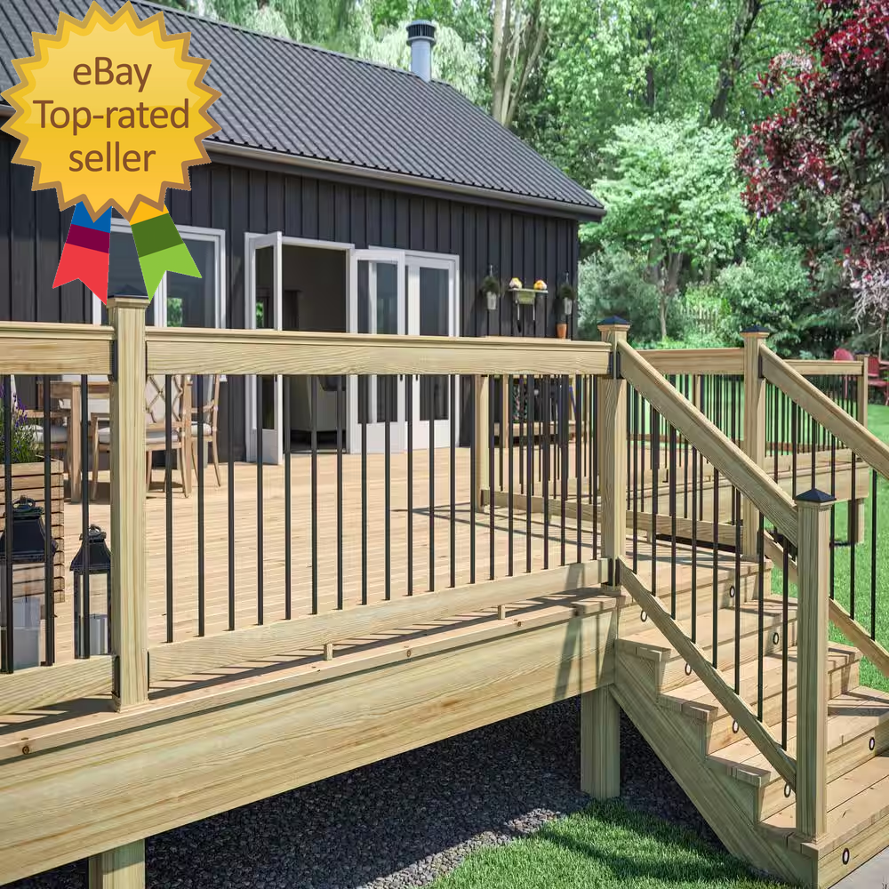 8-Step Ground Contact Pressure Treated Pine Stair Stringer | eBay