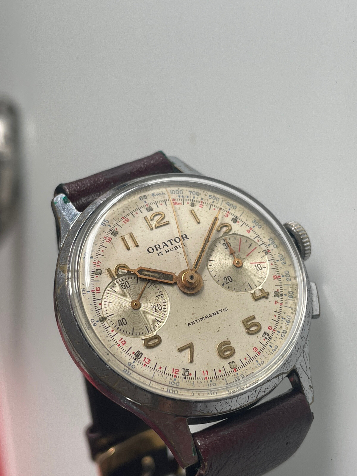Orator Chronograph Dual Dial Vintage Herren Chronograph 37mm | eBay