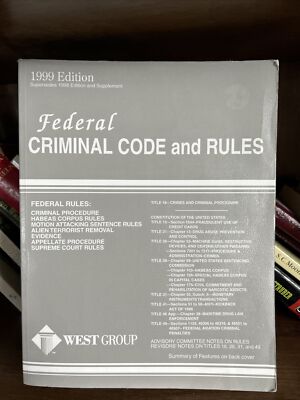 Federal Criminal Code and Rules 1986 Edition VG | eBay