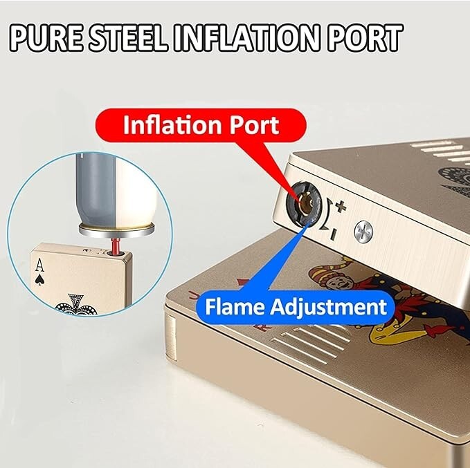 Jet Torch Butane Lighter,Red Flame Ace Card Lighter Windproof ...