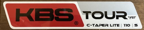 GENUINE KBS TOUR C-TAPER LITE 110 S IRON SHAFT LABEL | eBay