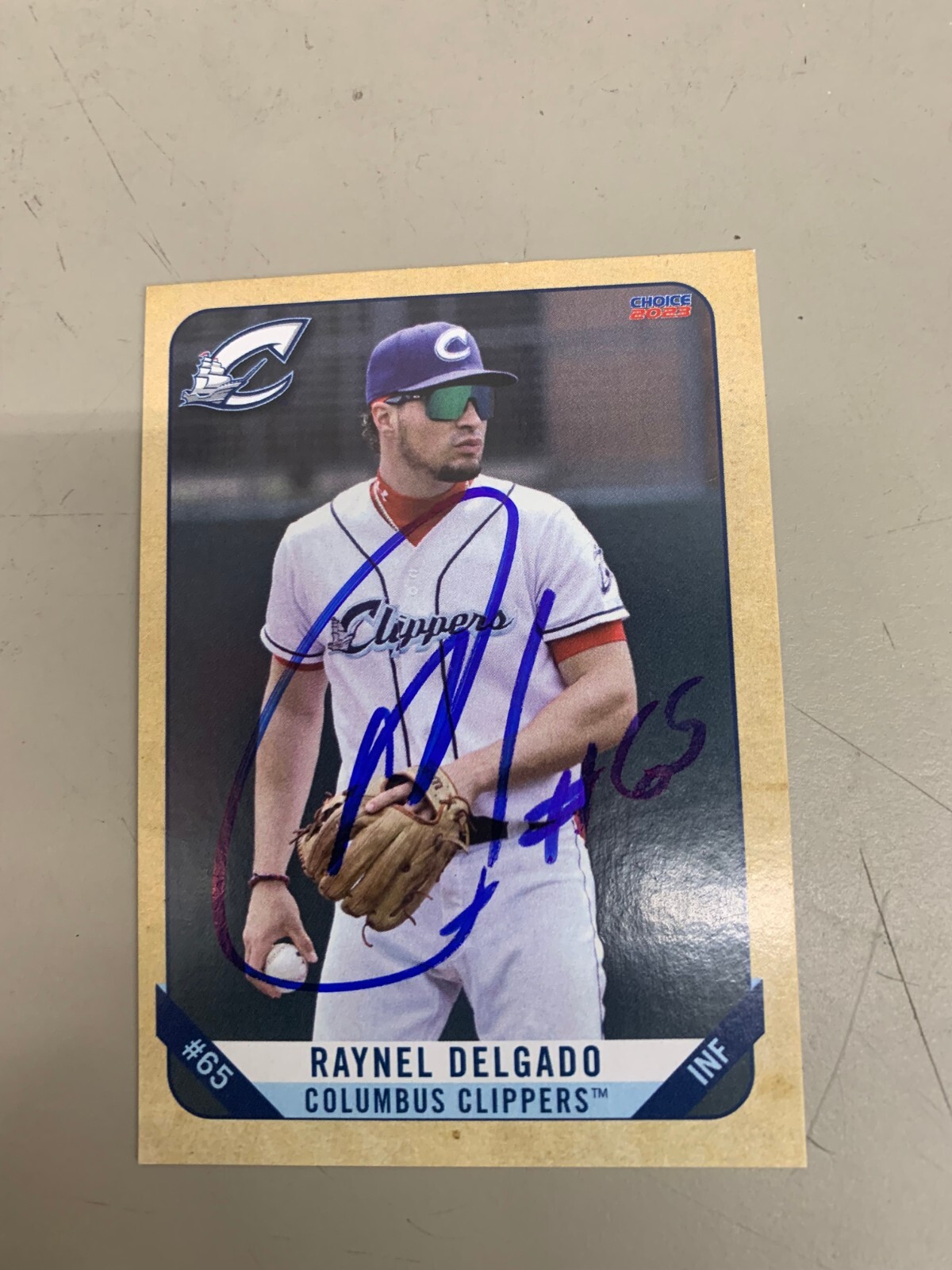 Raynel Delgado Signed Card 2023 Columbus Clippers Team Card IP Auto | eBay