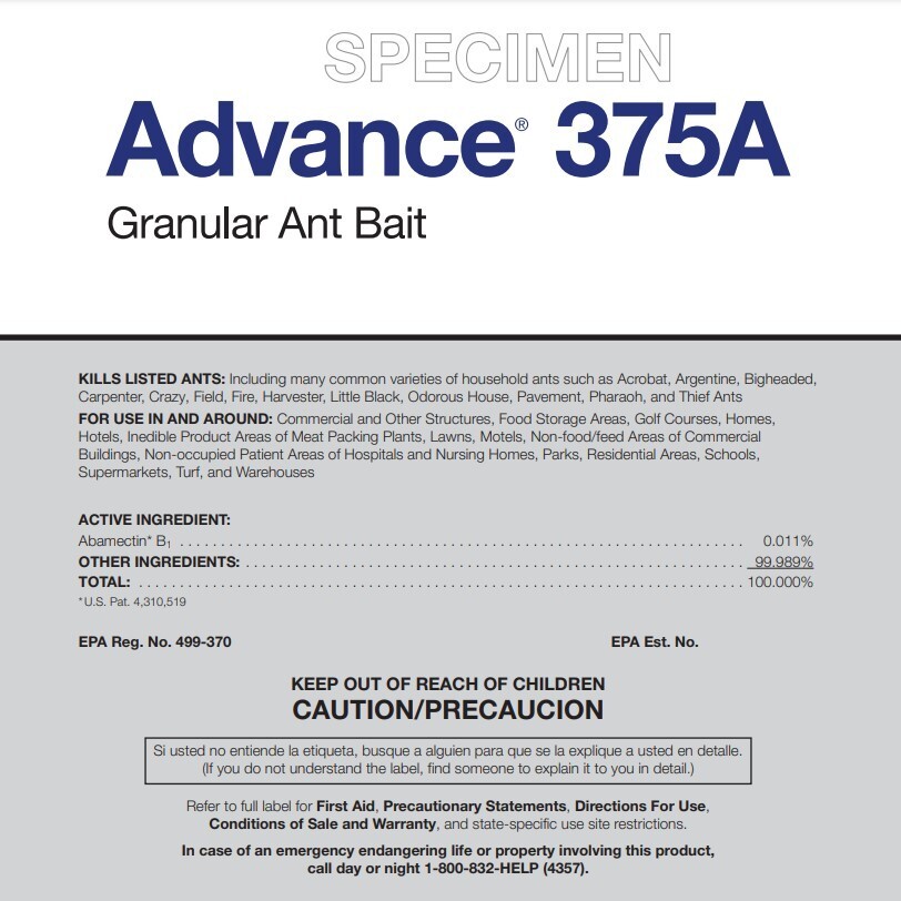 Advance 375A Granular Ant Bait Controls Many Species Of Ants 8 oz by ...