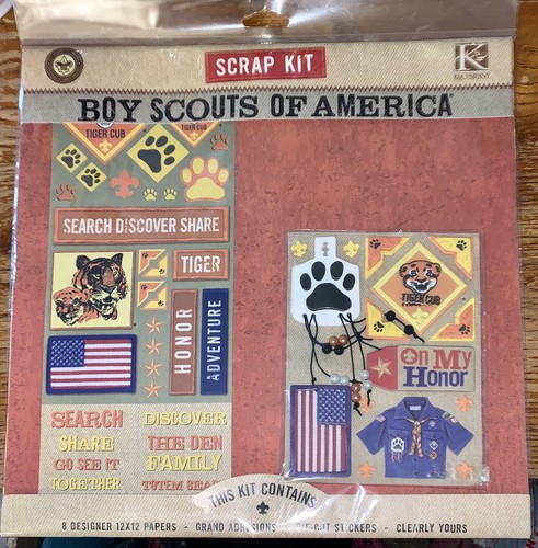K&Co. Tiger Cub Boy Scouts of America DIY Scrapbook Kit 12x12" Paper ...