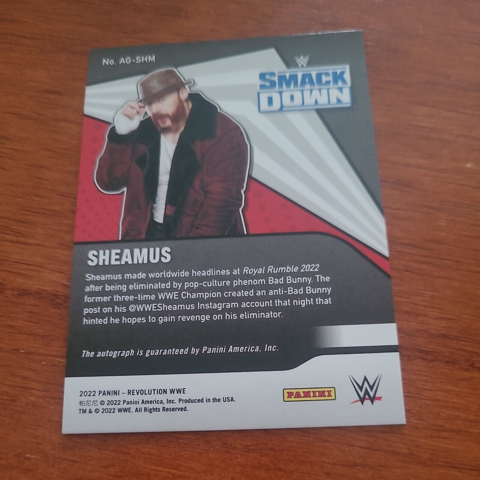 Nice 2022 WWE Revolution Sheamus Autograph | eBay