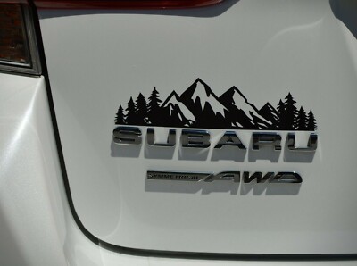 MOUNTAIN RANGE TREE LANDSCAPE SCENE Vinyl Decal -Sticker for Car Jeep ...