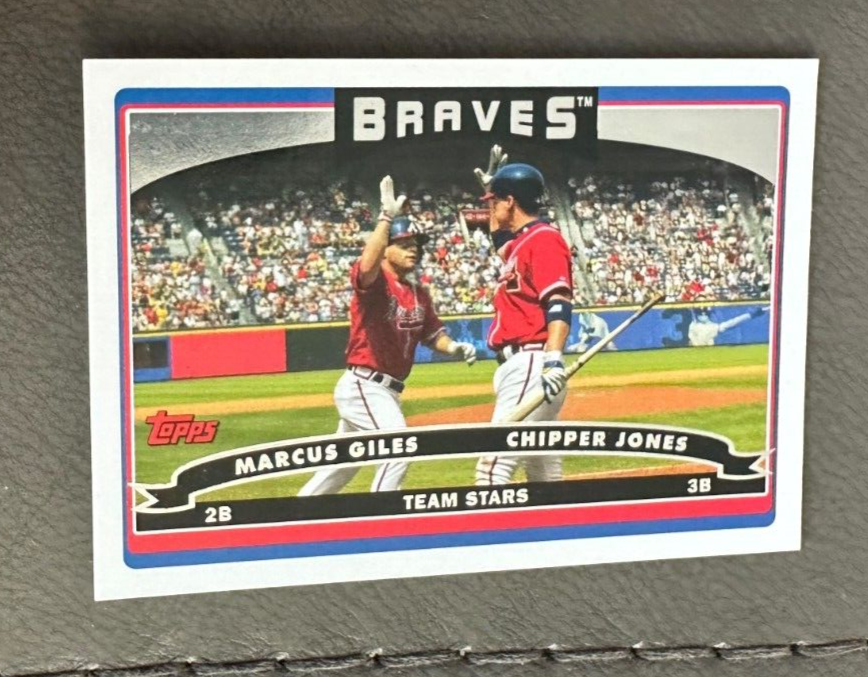 2006 Topps #328 Marcus Giles / Chipper Jones Team Stars Atlanta Braves ...