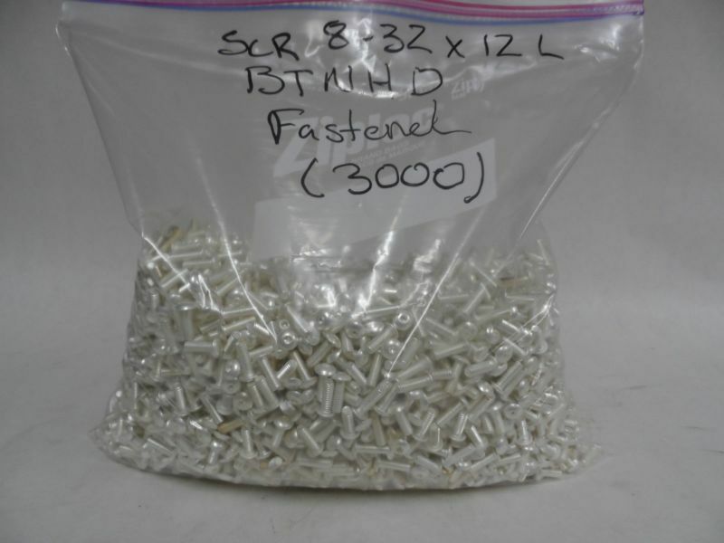 LOT OF 3000 SCR 8-32 X 1/2''L BUTTON HEAD SILVER PLATED 304 SS SCREWS ...