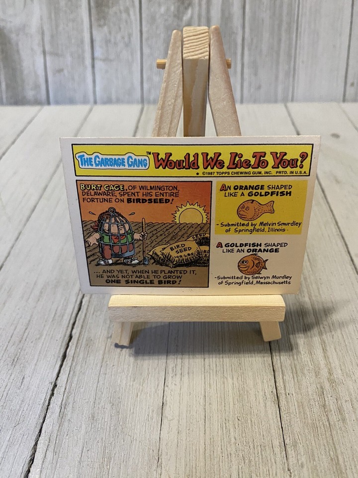 Topps Trading Card 1987 Garbage Pail Kids Sticker Barnacle Bill #349b ...