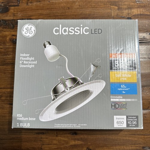 GE Classic LED 65-Watt SOFT WHITE 5 or 6” Round Dimmable Recessed ...