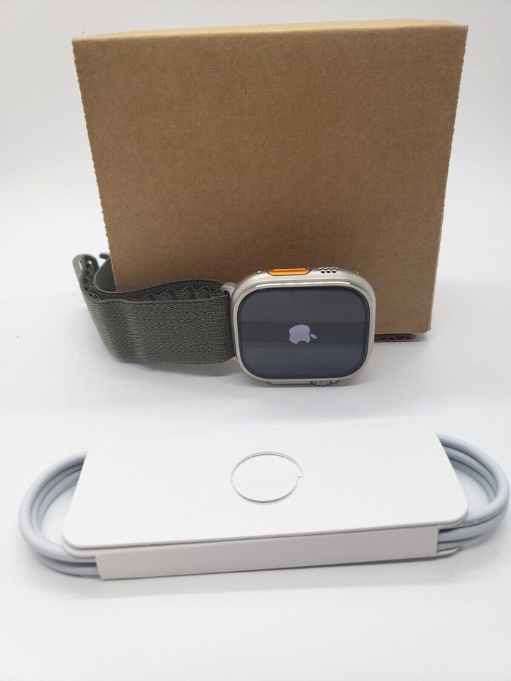 Apple Watch Ultra GPS & Cellular 49mm Titanium Trail Alpine Loop Ocean ...