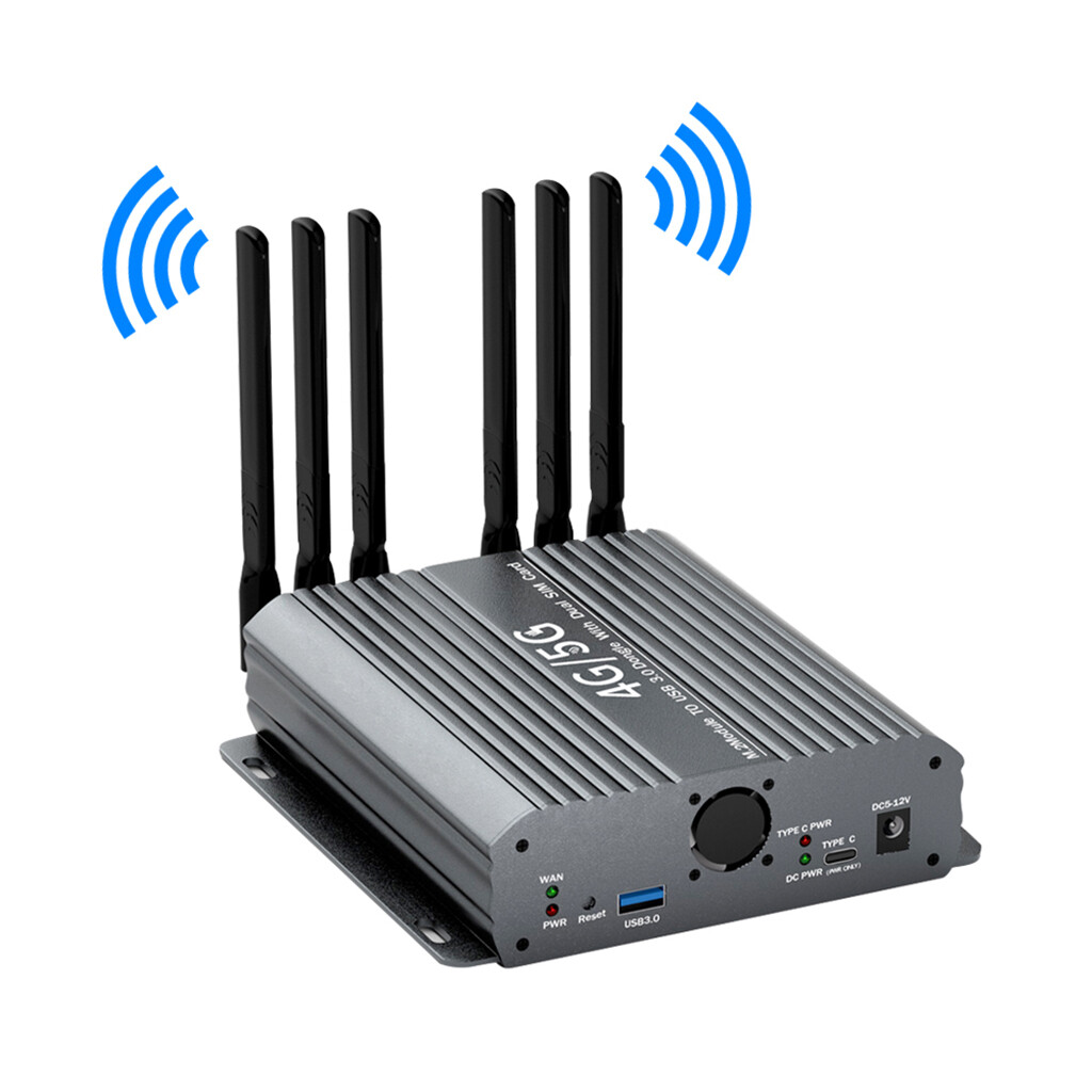 NGFF(M.2) 4G/5G Module to USB3.0 Adapter w Dual SIM Card Slot for 3042 ...