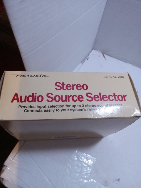 Realistic Stereo Audio Selector 3 Way RCA Component Switch Radio Shack ...