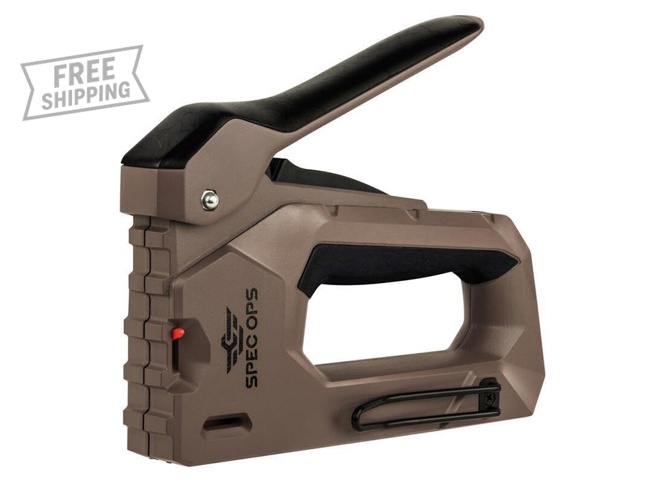Tools Heavy Duty Staple Gun, 1/4" - 9/16" Staples, 18-Gauge Brads, Red ...