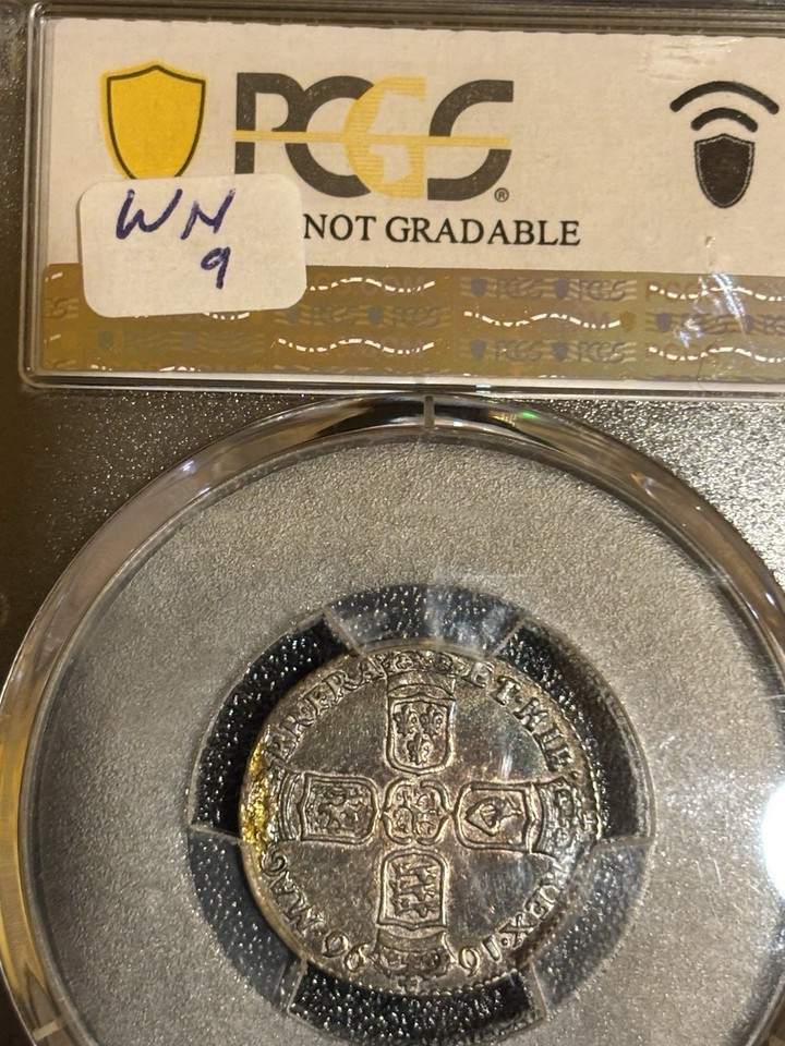 1696 Great Britain 6 Pence Early Harp Pcgs XF Detail Nice Looking Coin ...