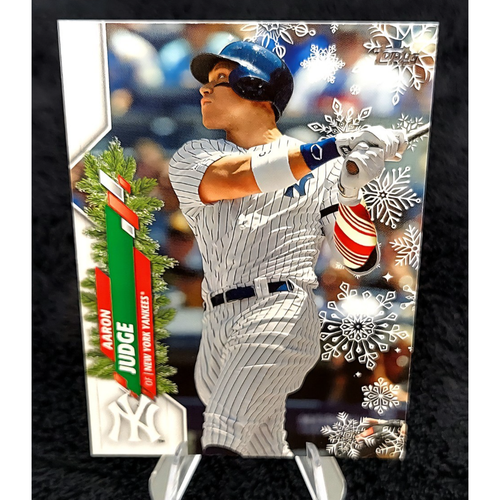 2020 Topps Holiday Aaron Judge SSP Rare Photo Variation Back Sleeve | eBay