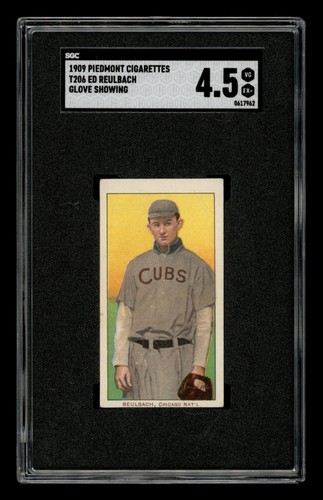 1909-11 T206 Set-Break Ed Reulbach (Glove) Piedmont SGC 4.5 VG EX+ | eBay
