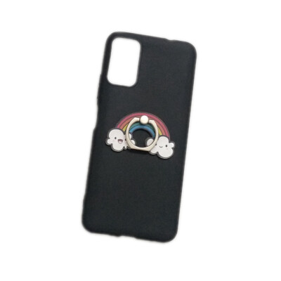 3D Rainbow Finger Ring Holder Soft TPU Phone Case Cover For Optus X ...