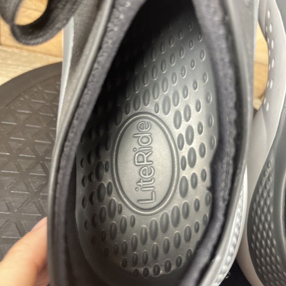 Crocs LiteRide 360 Pacer Black/Slate Grey Comfort Shoes Lace Up Men ...