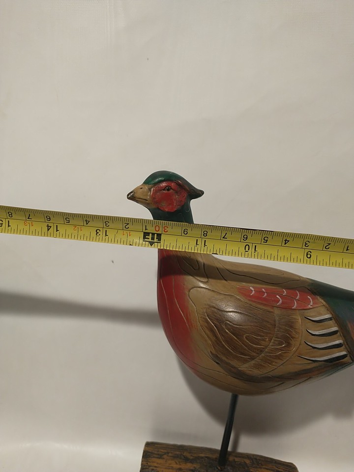 VINTAGE TII COLLECTIONS PHEASANT ON LOG W/REMOVABLE MAGNETIC TAILS ...
