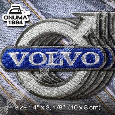4x VOLVO Patch Iron on, DIY Custom Outfit Cap Racing T-Shirt Clothing ...