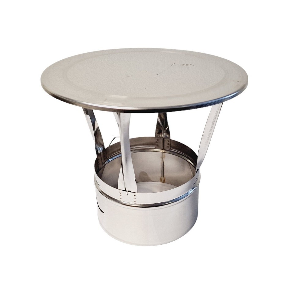 Flue Liner Cowl Stainless Steel Chimney Cap Stove Pipe Rain Cover Duct ...