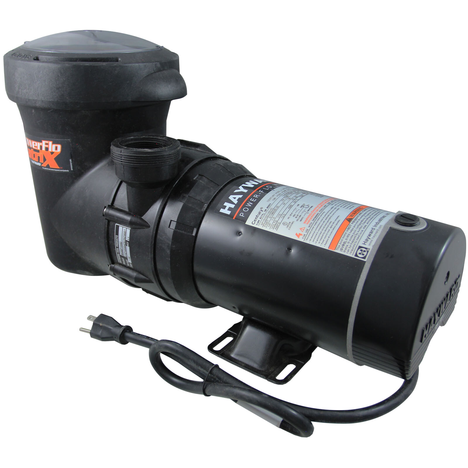 W3SP1592 Pump, Hayward PowerFlo Matrix, 1.0hp, 115V, 6' Cord ...