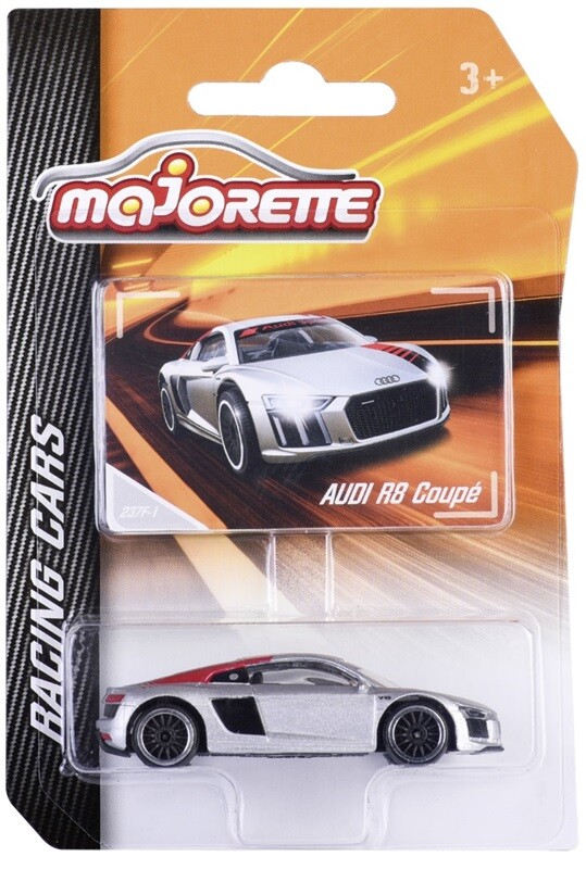 Majorette 212084009 - Premium Cars - Audi R8 Coupe - Silver/Red - Audi ...