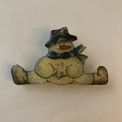 Snowman In Boots Doing The Splits Resin Brooch | eBay