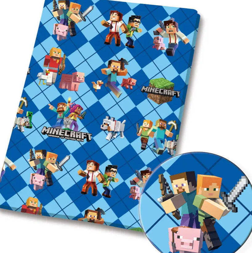 Minecraft game blocks Creeper children polyCotton Fabric Half Yard (18 ...