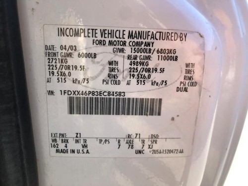 99-03 Ford F450 Super Duty USED 6.0L 4x2 Complete Front MONOBEAM ...