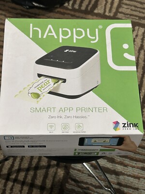 Zink hAppy Smart App Printer Zero Ink Wireless Technology iPhone ...