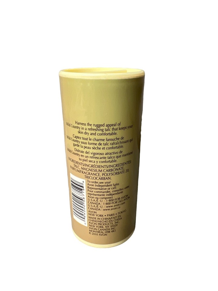 New Old Stock - Avon WILD COUNTRY Talc Powder 2.65 oz. -C3 94000567199 ...