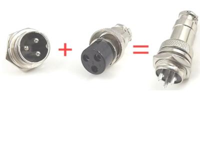 5Pair Aviation Plug 3 Pins Male Female Panel Metal Wire Connector 16mm ...