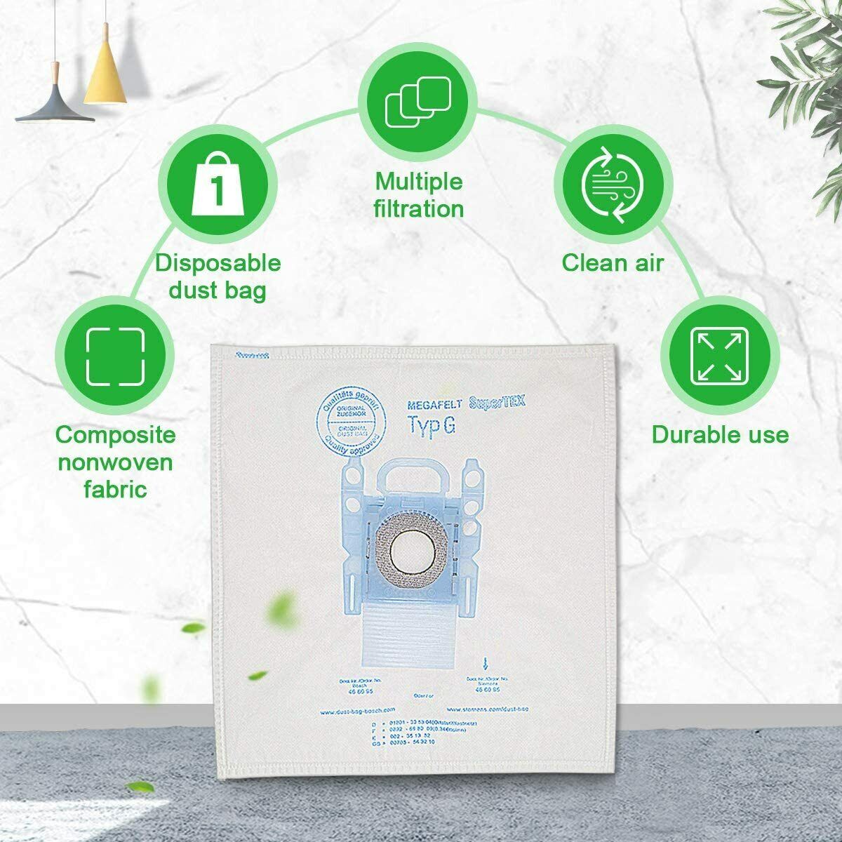 2024 NEW BOSCH VACUUM CLEANER BAGS TYPE G HOTPOINT SIEMENS KRUP BOSCH ...