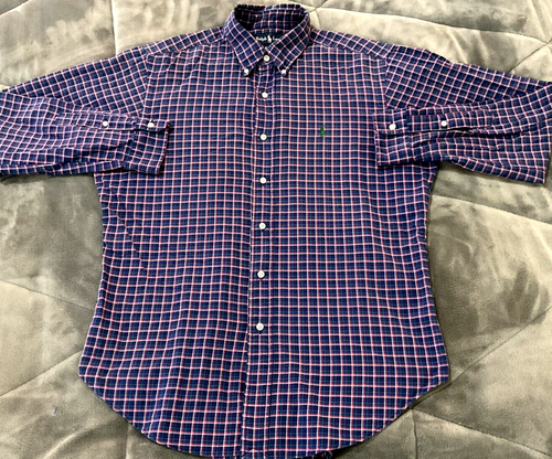Ralph Lauren Classic Fit Multi-Color Plaid Button Down L/S Shirt Mens ...