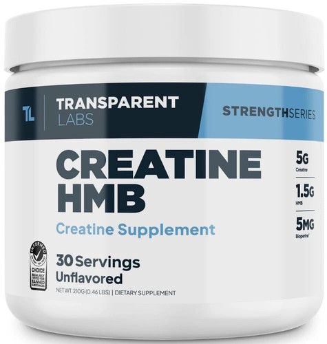 Transparent Labs Creatine HMB - Creatine Monohydrate Powder For Muscle ...