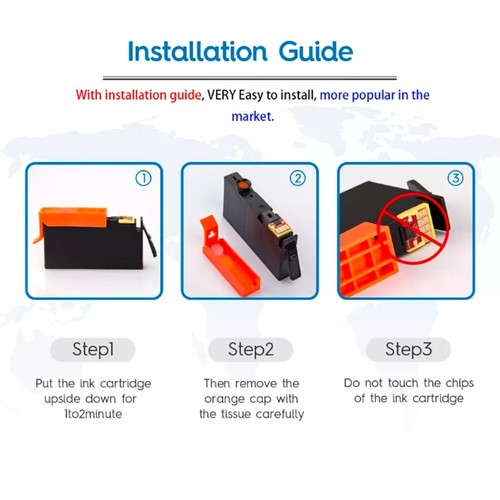 10 NON-OEM Ink 564XL for HP Photosmart B109 B110 B209 B210 Printer with ...