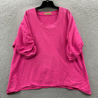 EZZE WEAR Blouse Womens XL Top Short Sleeve Extra Large Pink* | eBay