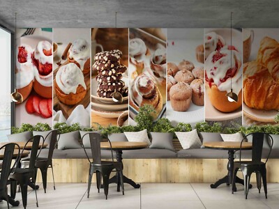 3D Traditional Dessert Collage Wallpaper Wall Mural Peel and Stick ...