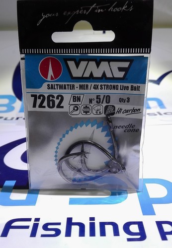 VMC Hook 7262 - Live Bait 4X Strong Big Game, Live Bait and Baitholder ...
