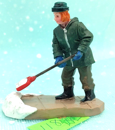 LEMAX Clearing a Path 52049 Shoveling Snow Christmas Village Accessory ...