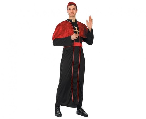 Men's Cardinal Priest Costume for Parties & Carnivals with Cross | eBay