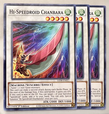 Yugioh! 3x Hi-Speedroid Chanbara LED8-EN017 Common - 1st ed NM | eBay