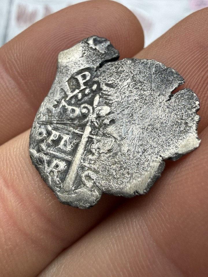 Spanish 1715 Treasure Fleet Shipwreck Artifact Silver Cob Coin Potosi ...